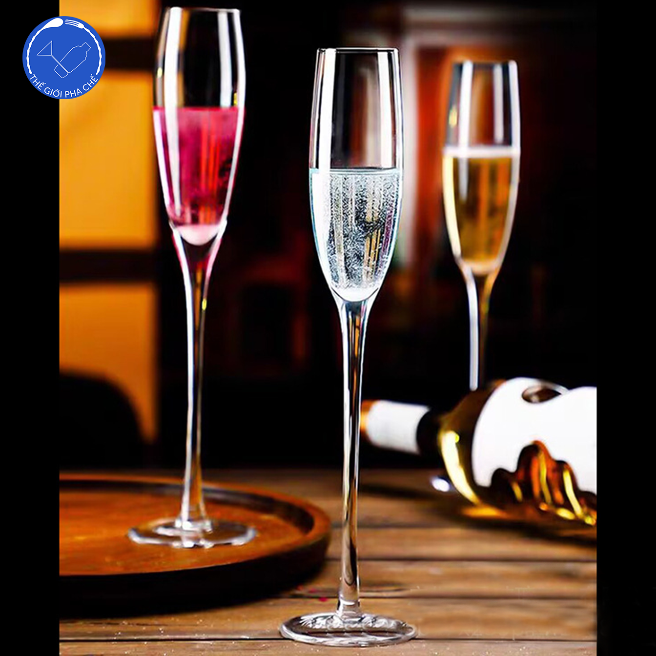 Ly Champange Flutes Chân Dài (Bộ 6 cái) 180ml - Ch082 | Thế giới pha ...
